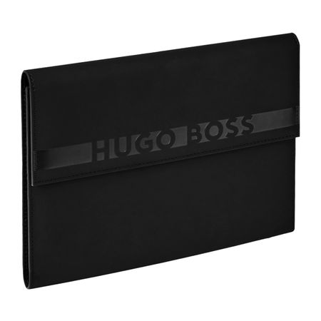 Hugo Boss Folder A5 Cloud Matte Black- kangarucci.com.cy